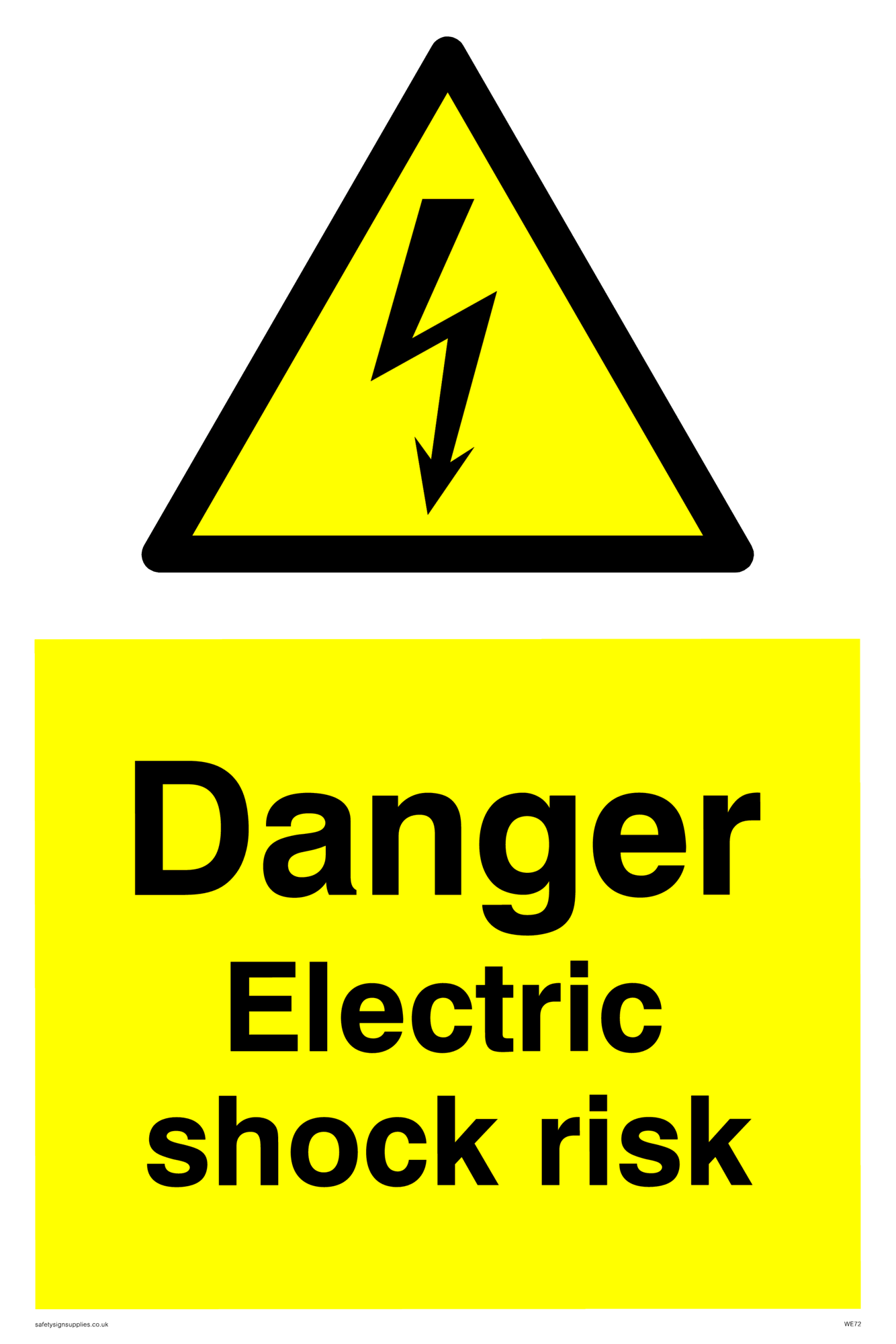 danger electric shock risk from Safety Sign Supplies