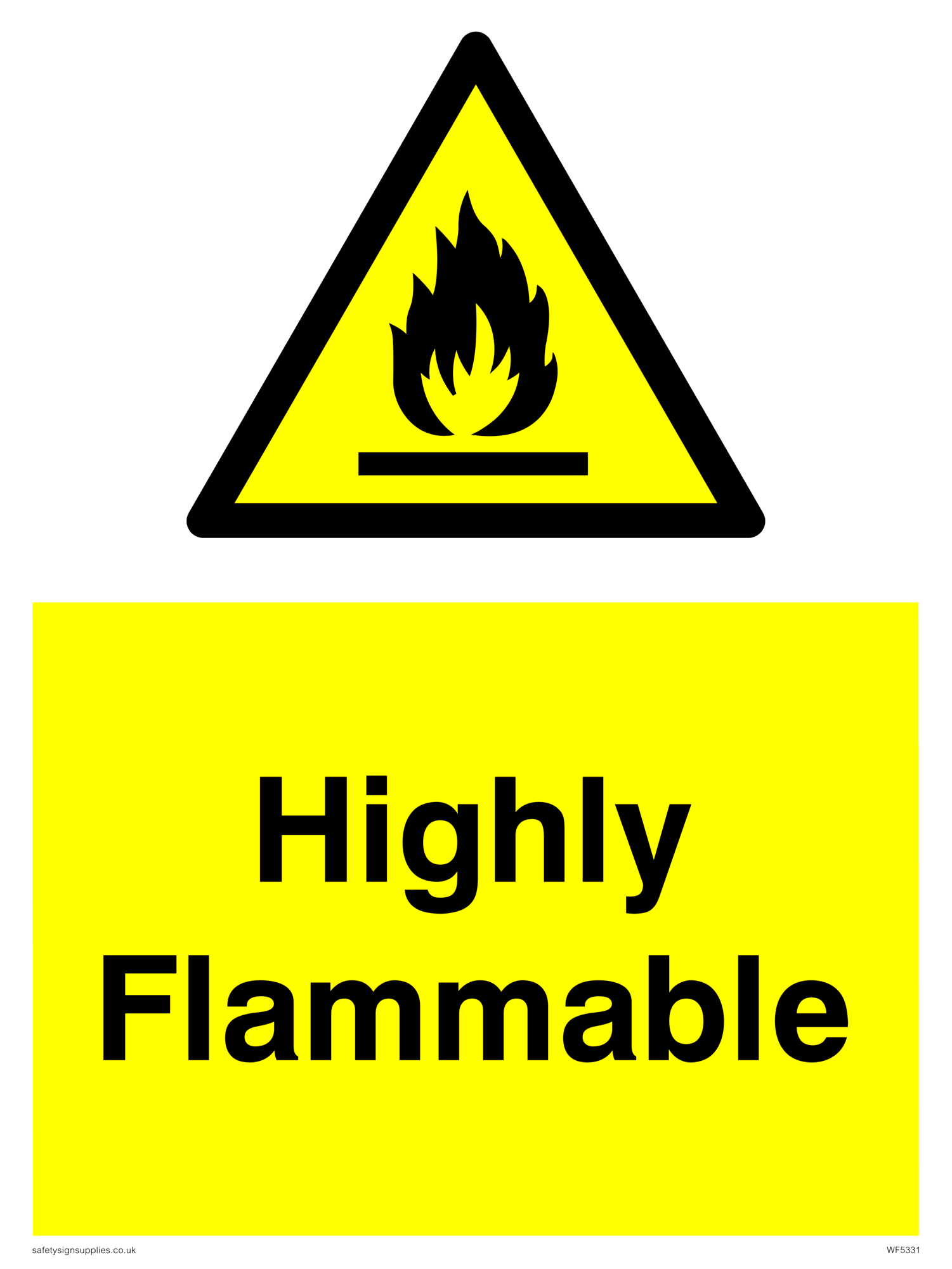 Highly flammable from Safety Sign Supplies
