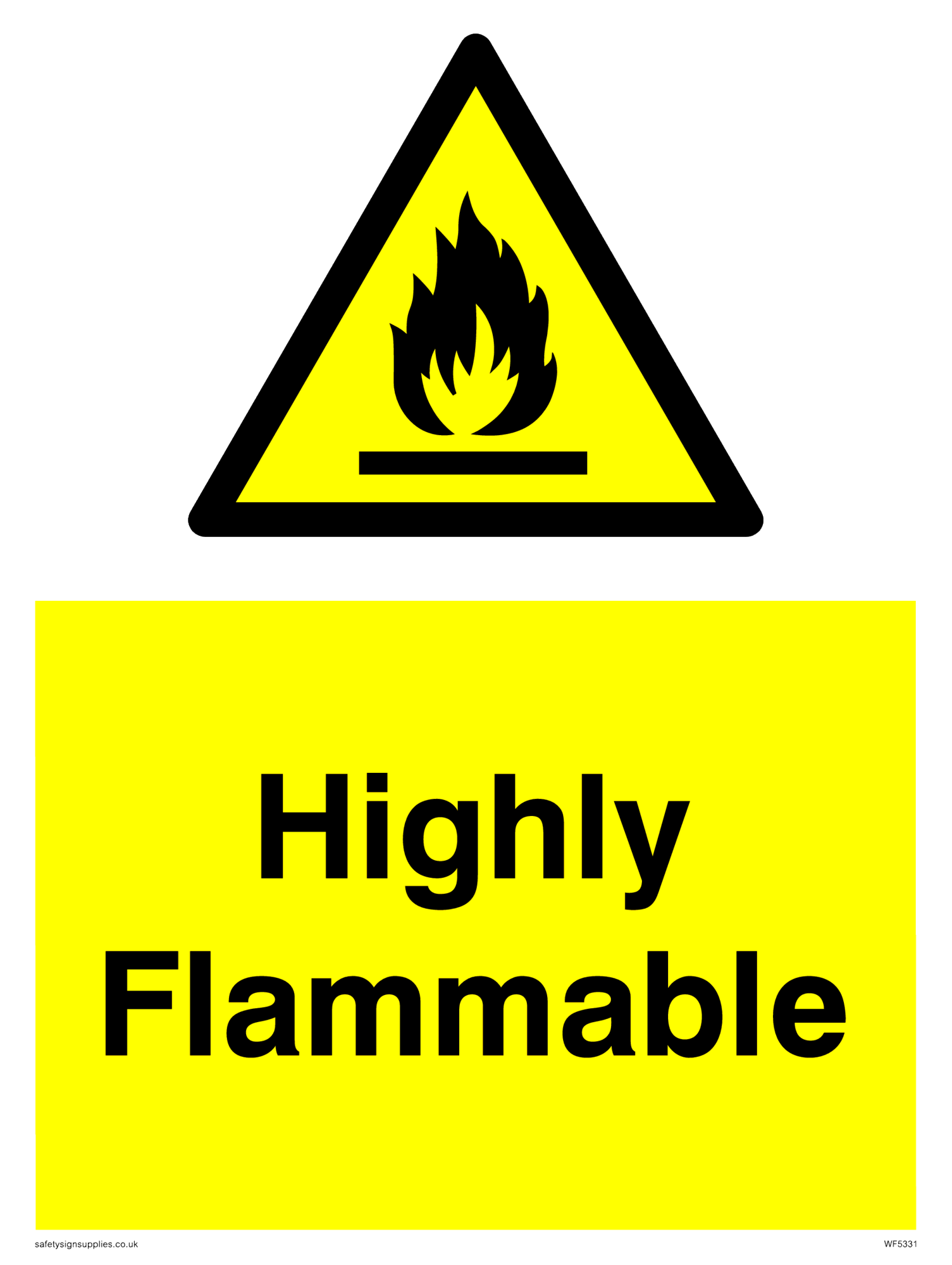 Highly flammable from Safety Sign Supplies