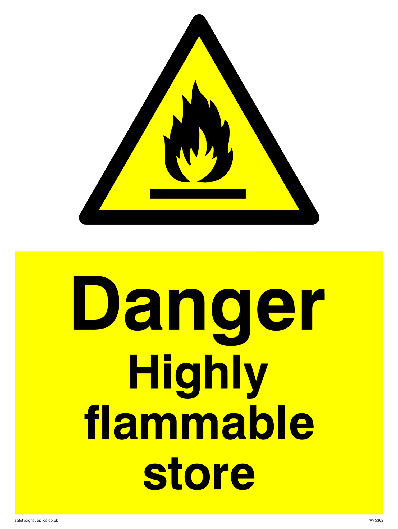 Danger Highly flammable store sign from Safety Sign Supplies