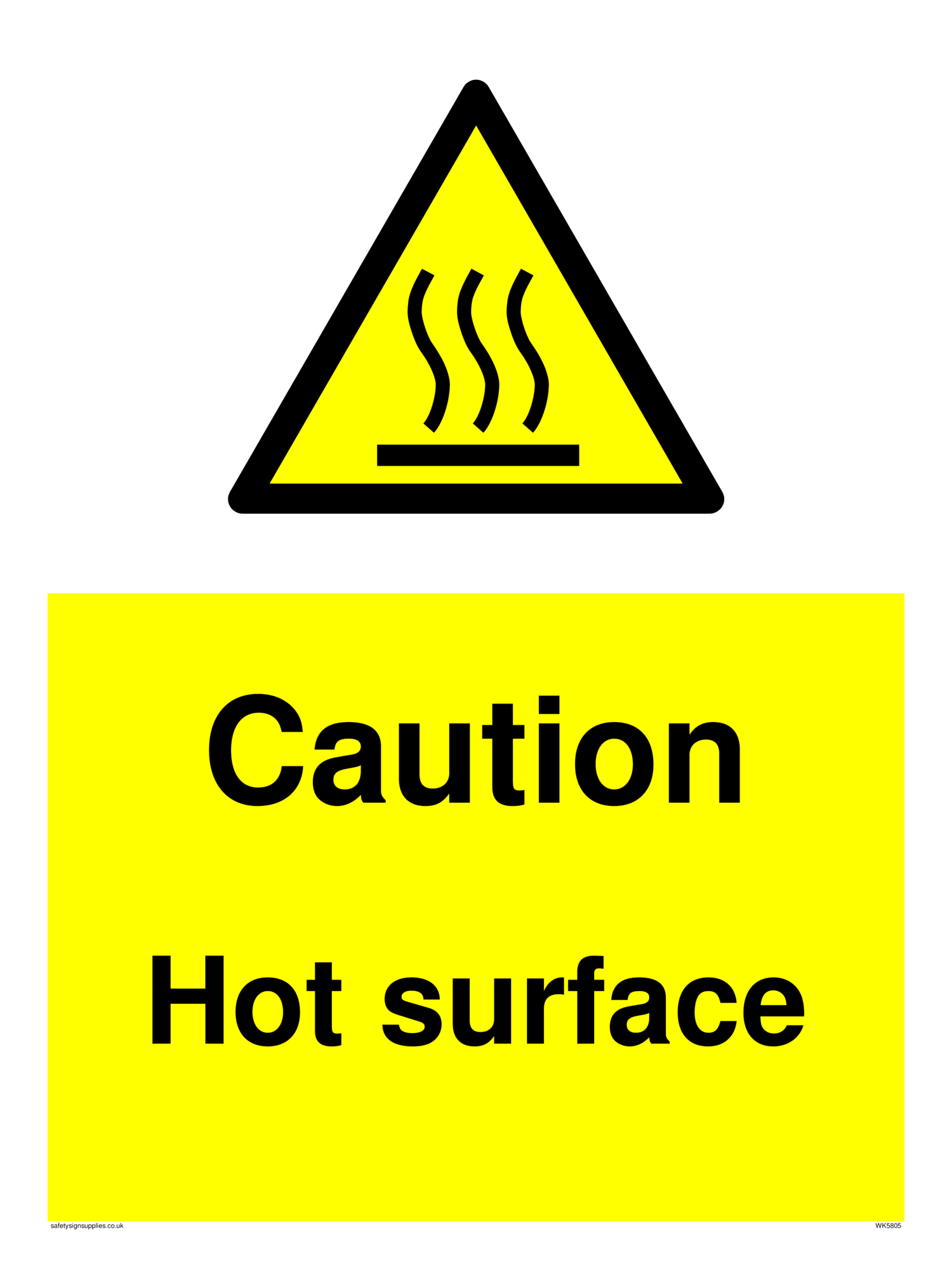 Caution Hot surface from Safety Sign Supplies