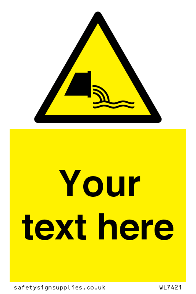 Custom Warning sewage effluent outfall from Safety Sign Supplies