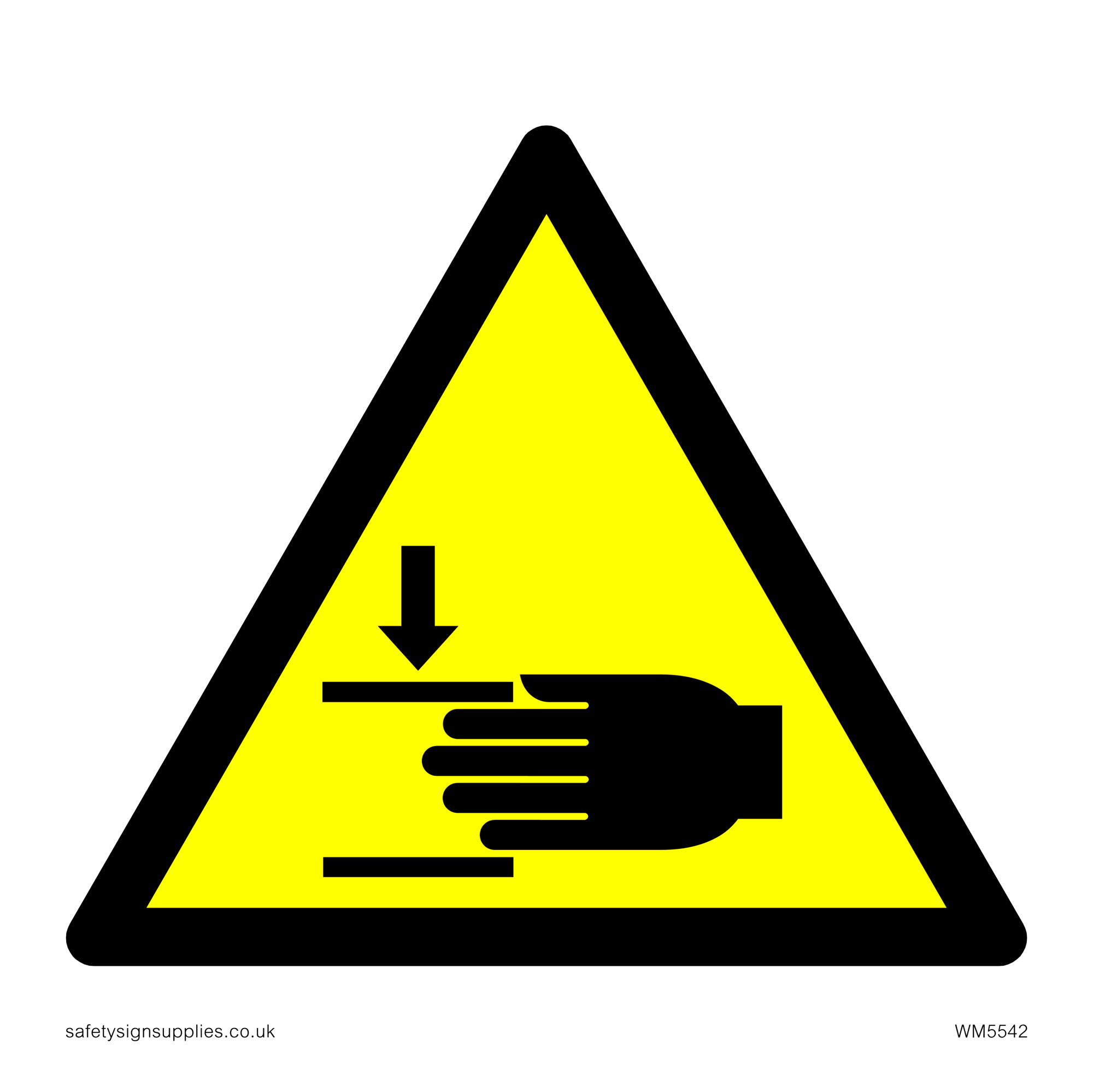 Warning Crush hazard Symbol from Safety Sign Supplies