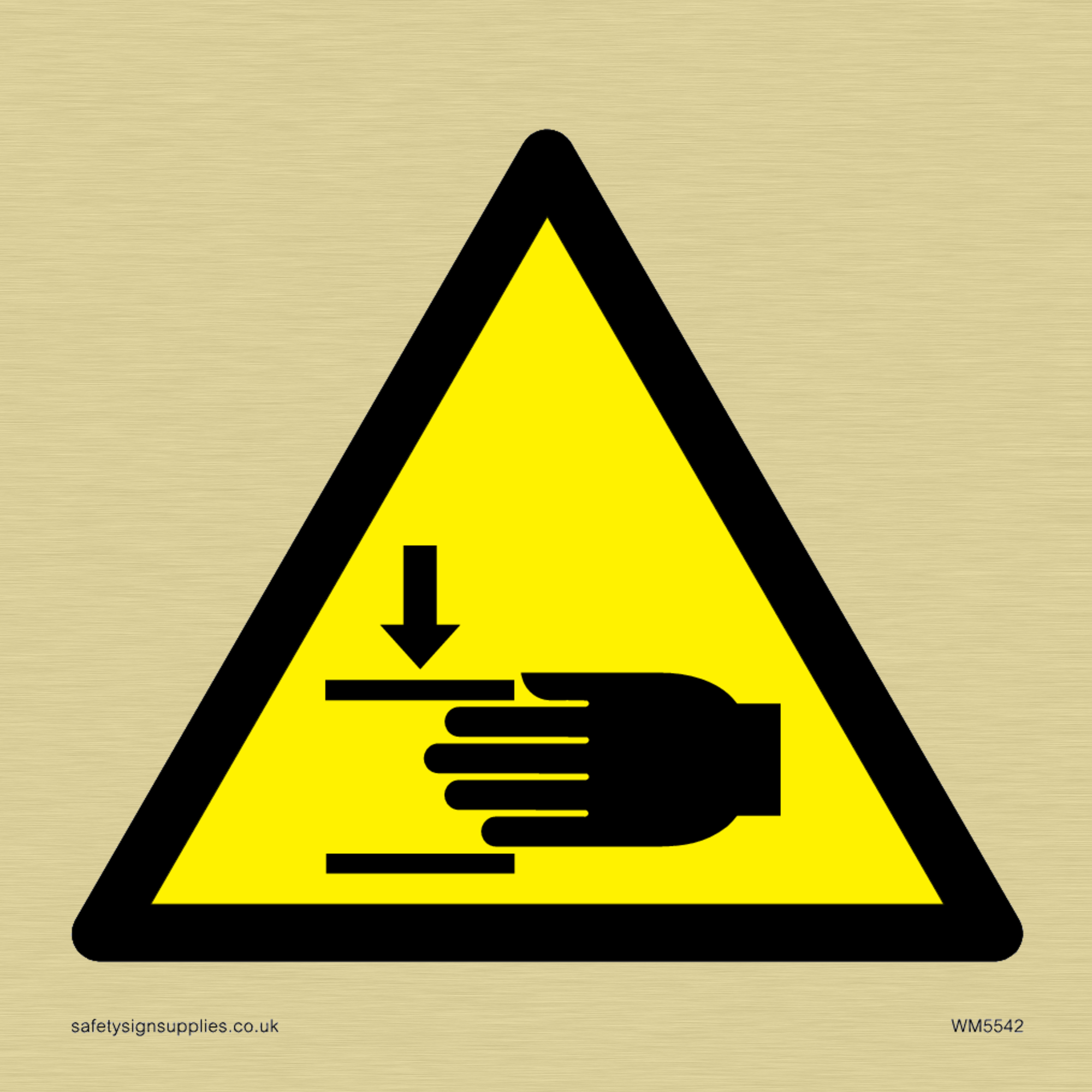 Warning Crush hazard Symbol from Safety Sign Supplies