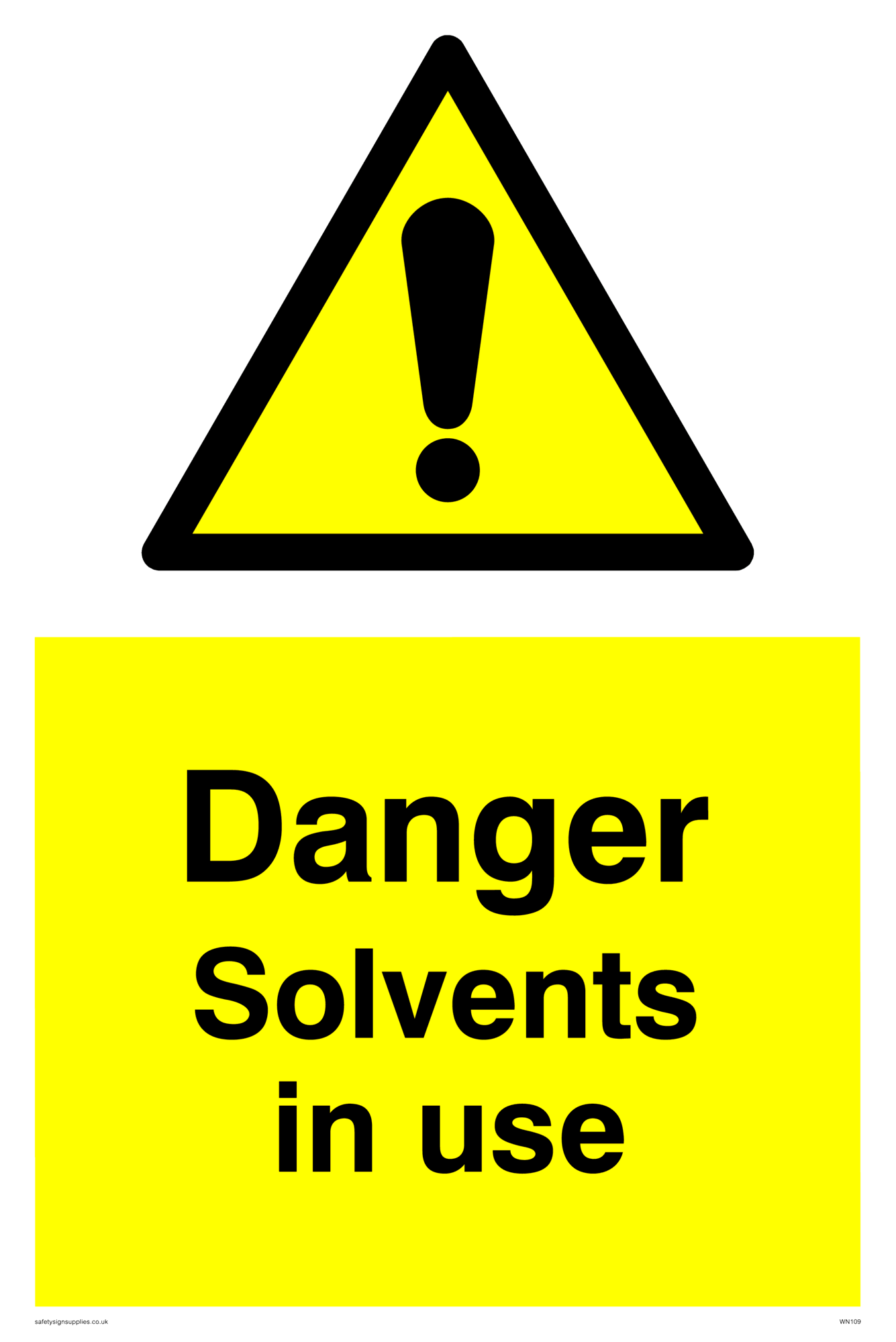 dangerous solvents in use from Safety Sign Supplies