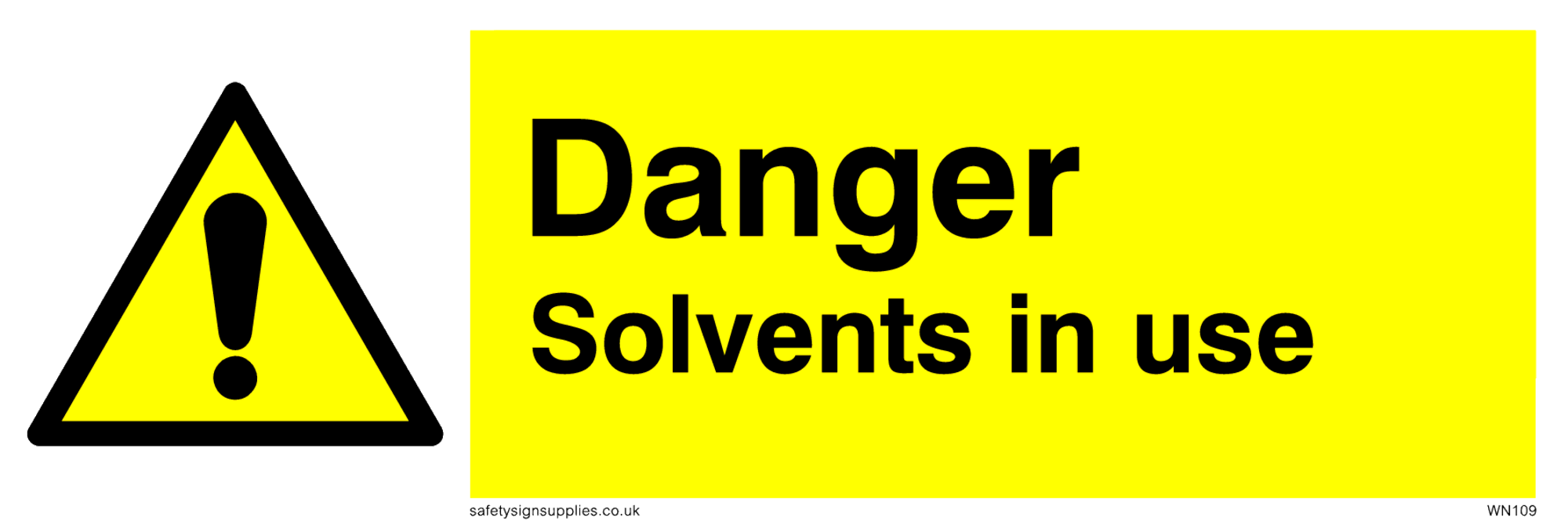 dangerous solvents in use from Safety Sign Supplies