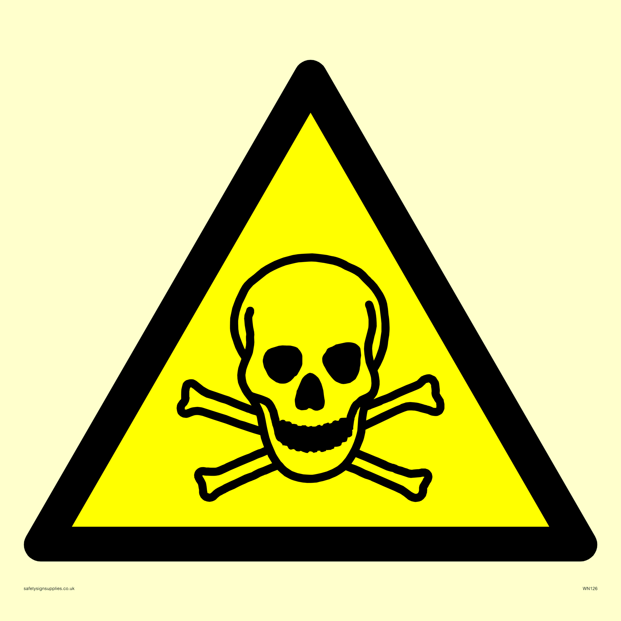 skull warning symbol only from Safety Sign Supplies