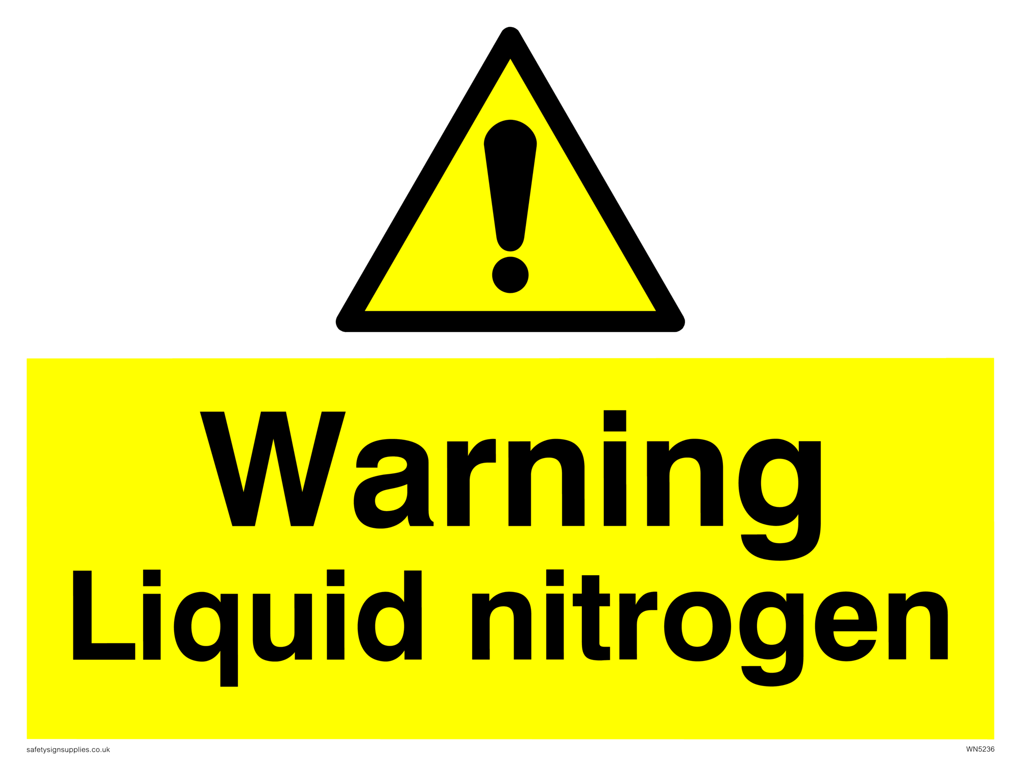 Liquid Nitrogen Warning from Safety Sign Supplies