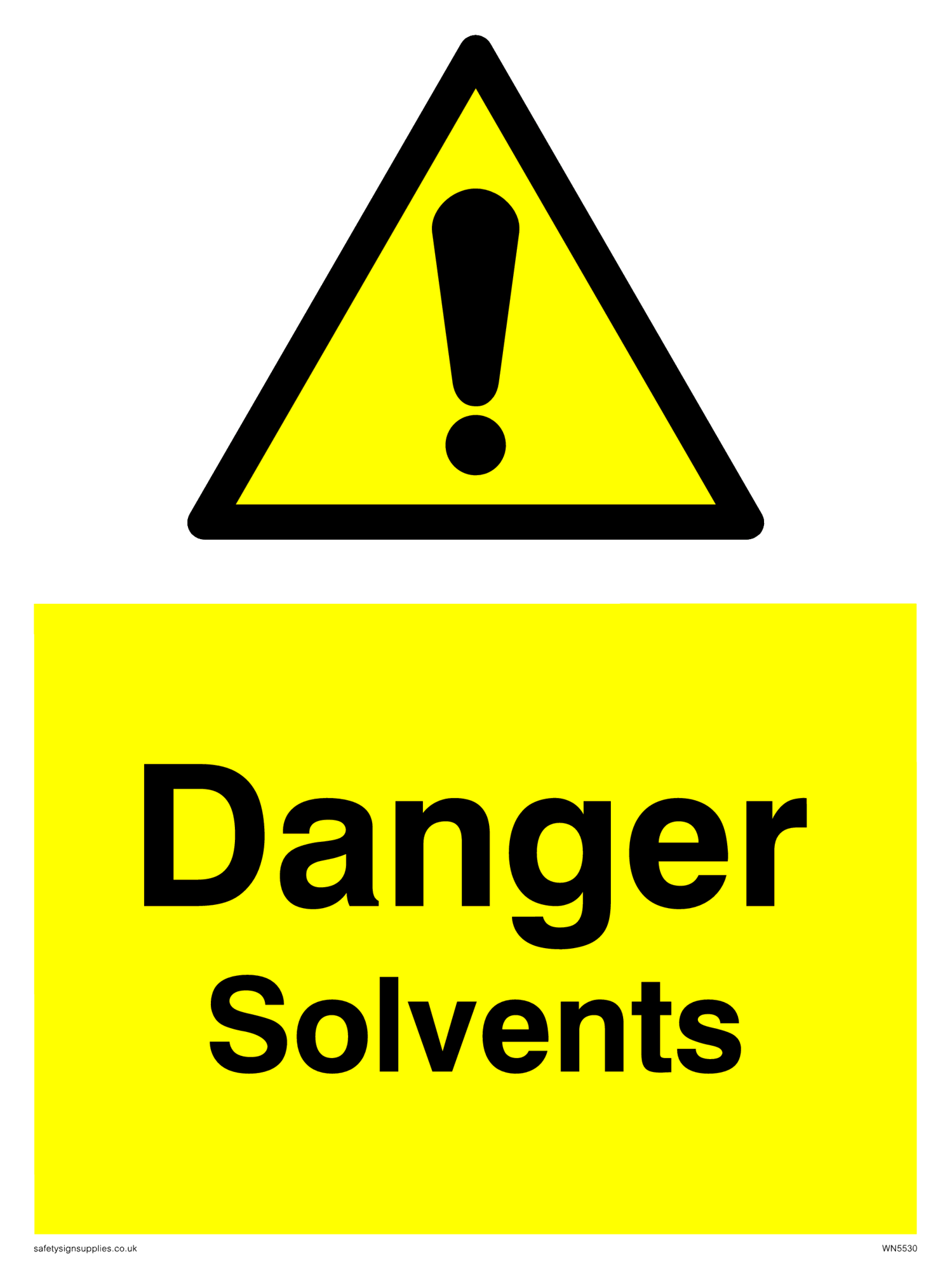 Danger Solvents from Safety Sign Supplies