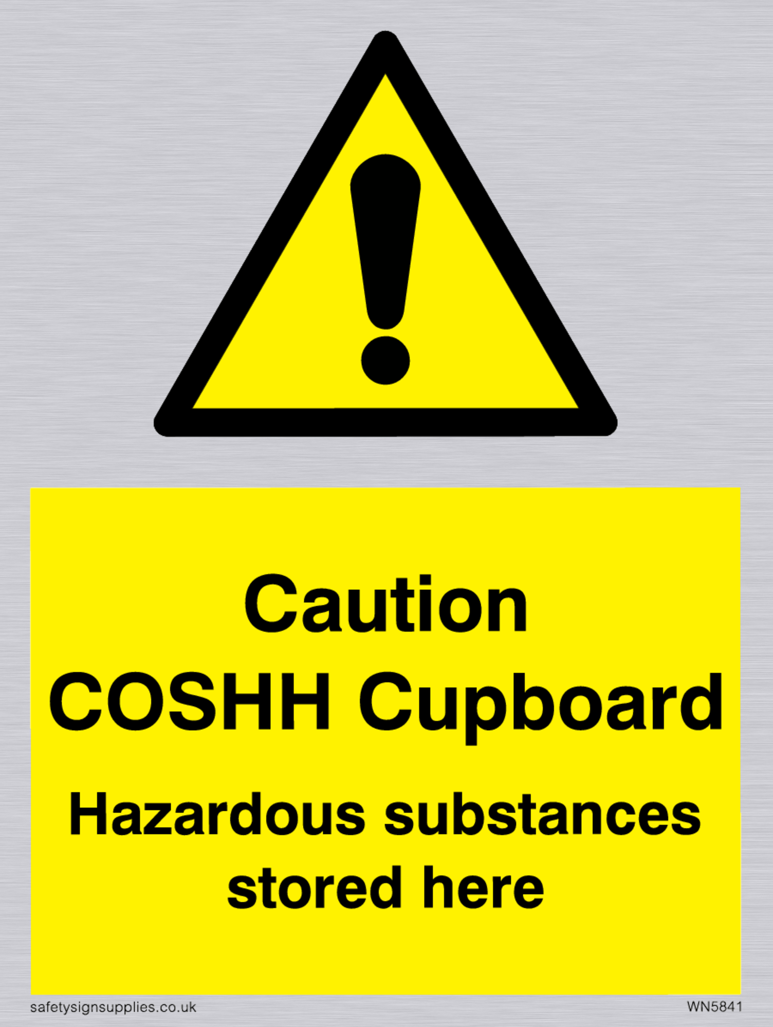 Caution COSHH Cupboard Hazardous substances stored here from Safety ...