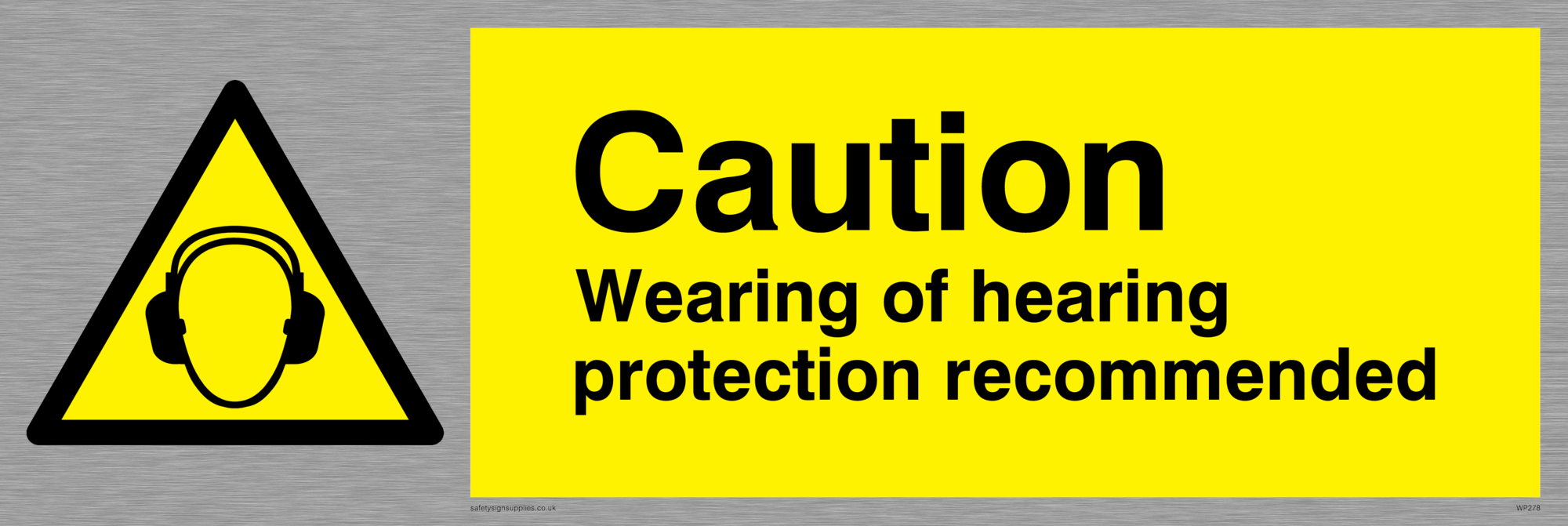 wearing of hearing protection recommended from Safety Sign Supplies