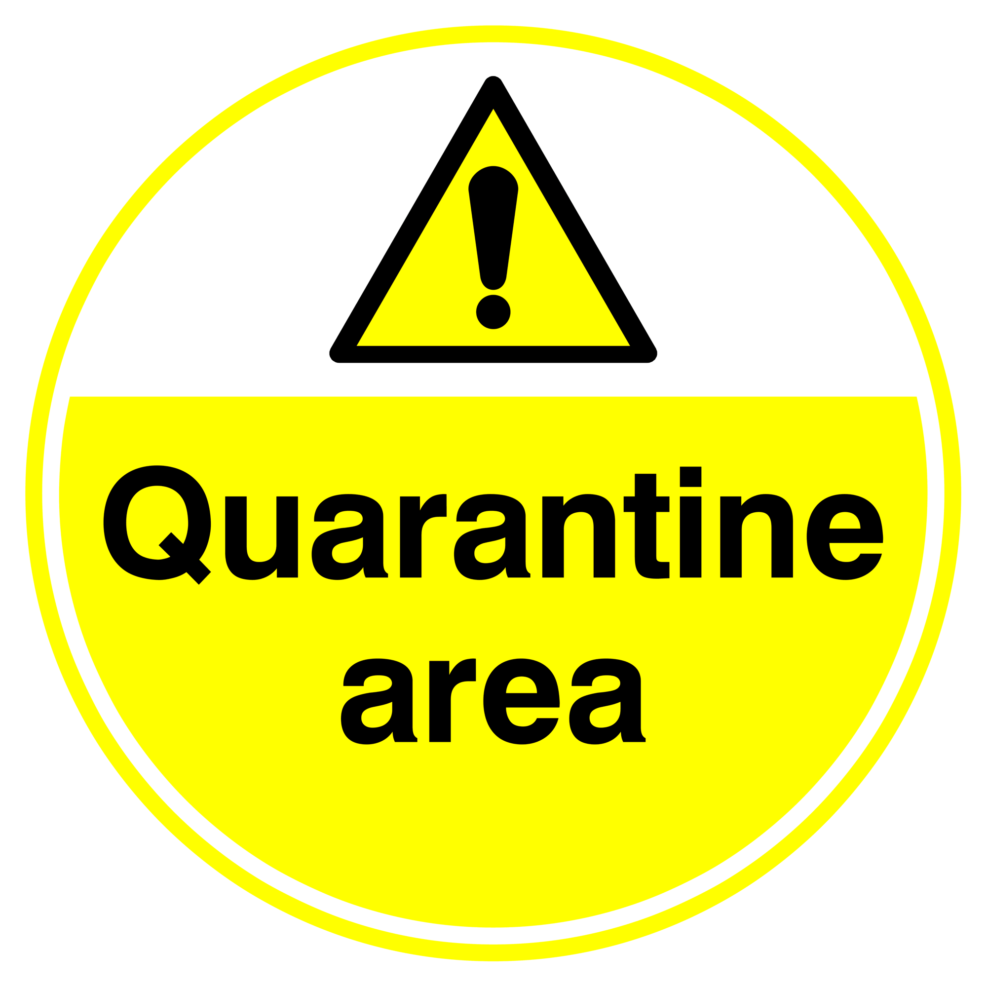 Quarantine area from Safety Sign Supplies