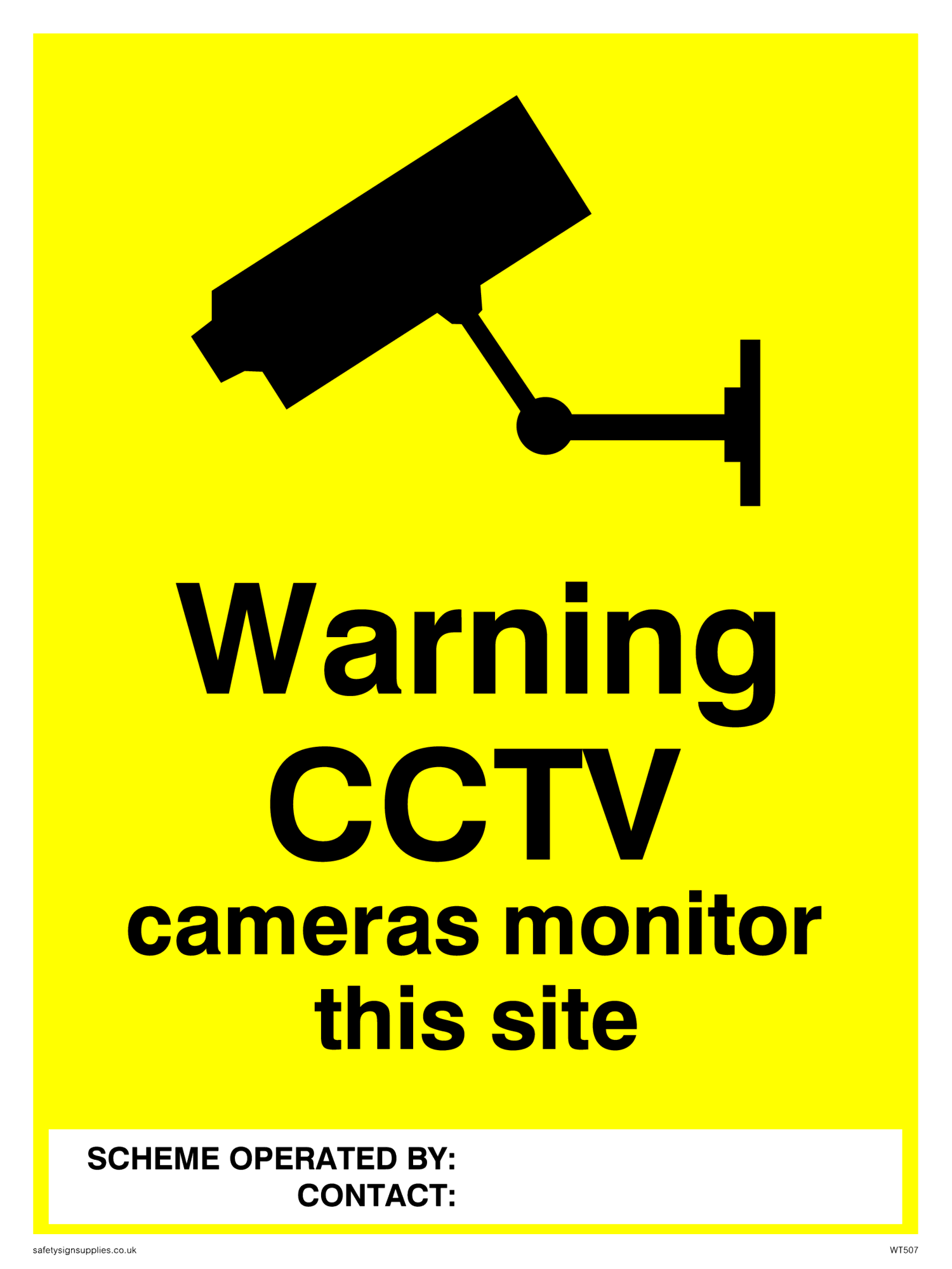 CCTV cameras monitor this site from Safety Sign Supplies