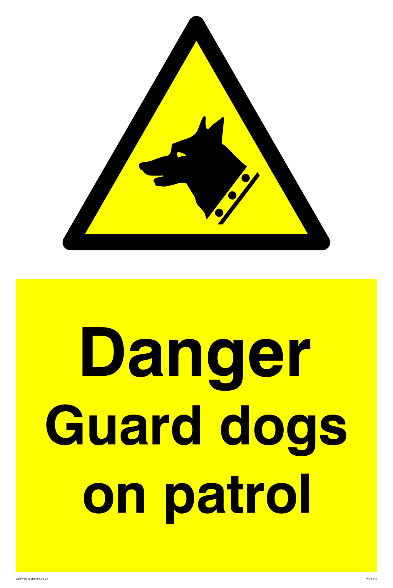 Danger Guard Dogs Sign from Safety Sign Supplies