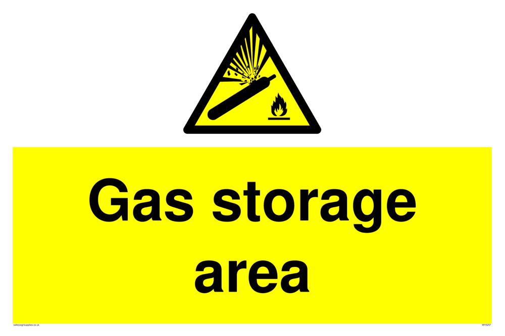 Gas Storage Area sign from Safety Sign Supplies