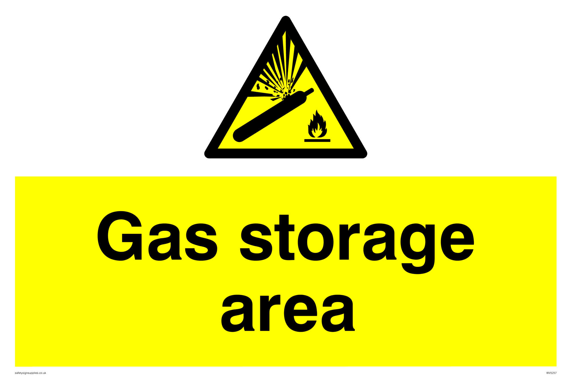 Gas Storage Area from Safety Sign Supplies