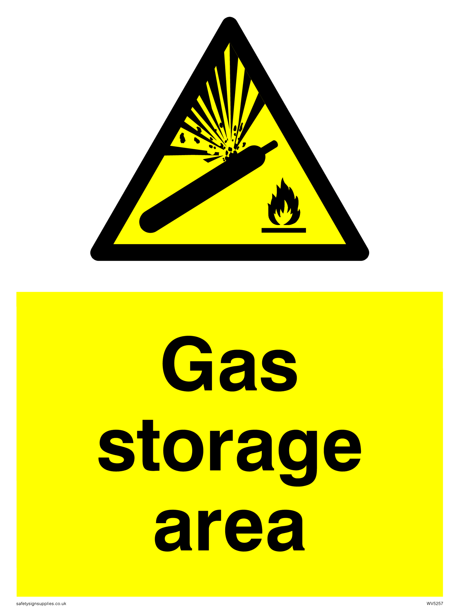 Gas Storage Area from Safety Sign Supplies