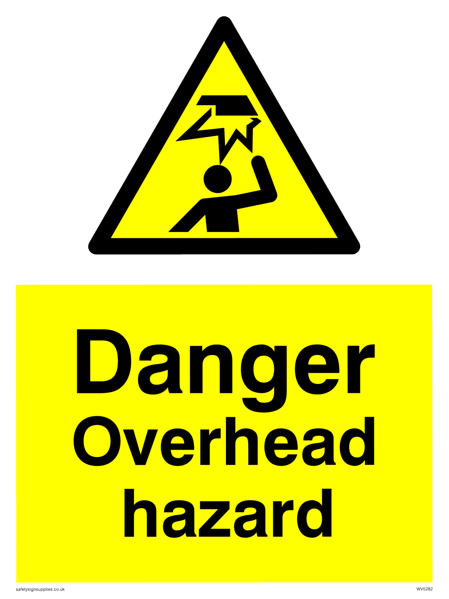 Danger Overhead Hazard from Safety Sign Supplies