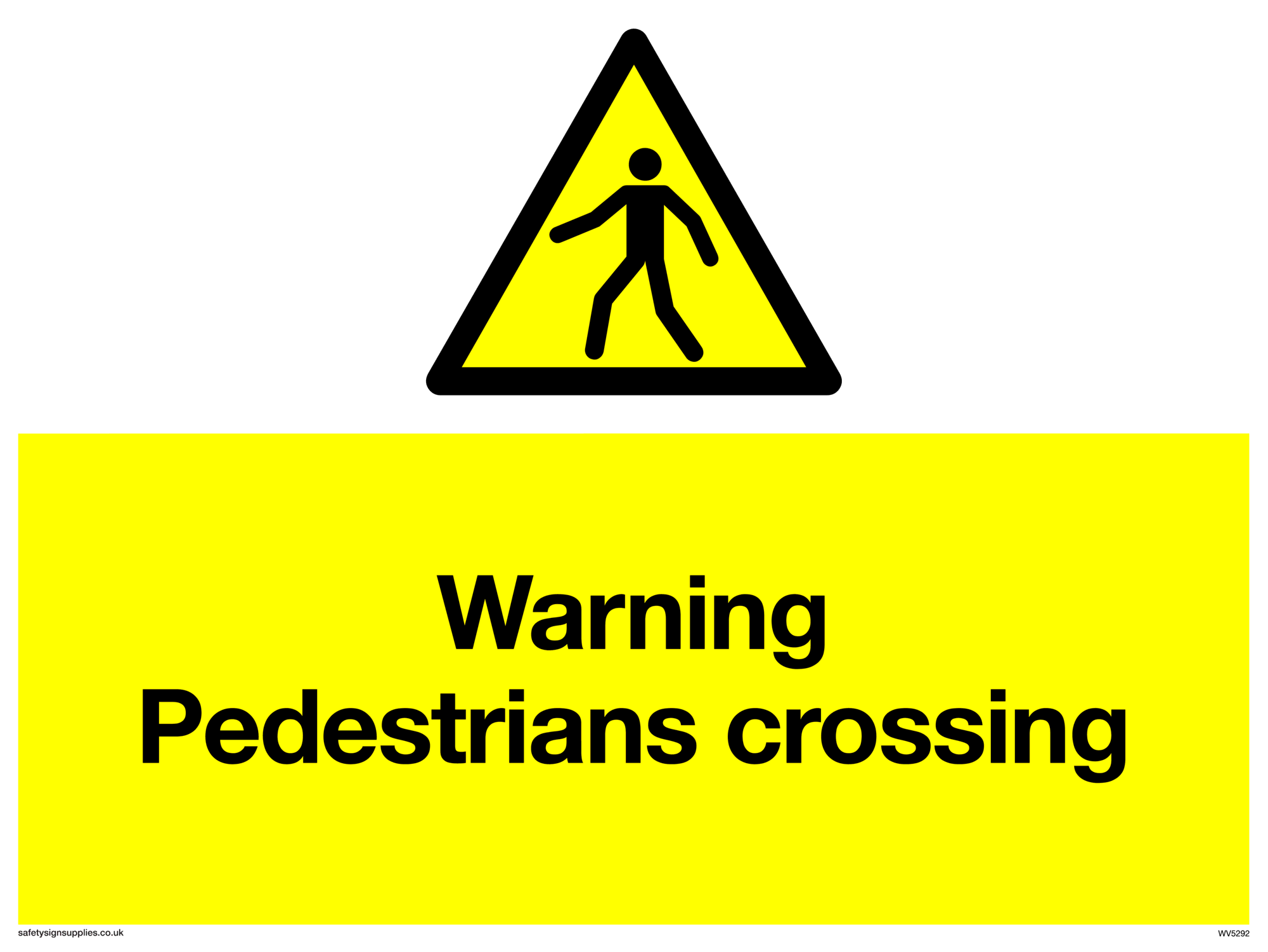 Warning Pedestrians crossing from Safety Sign Supplies