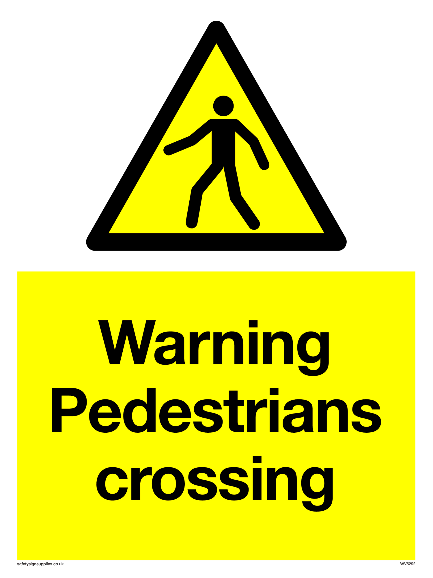 Warning Pedestrians crossing from Safety Sign Supplies