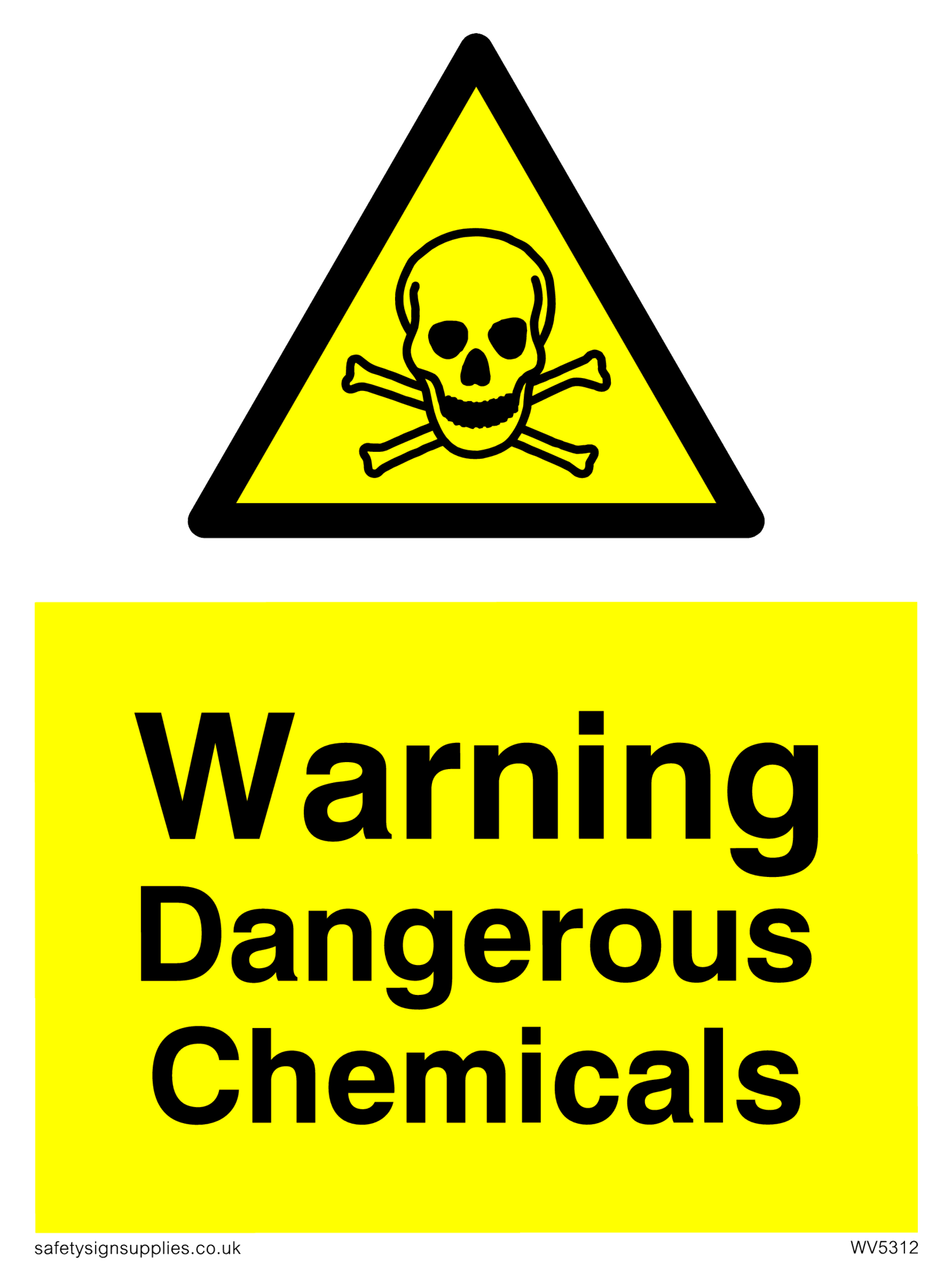 Warning Dangerous chemicals from Safety Sign Supplies