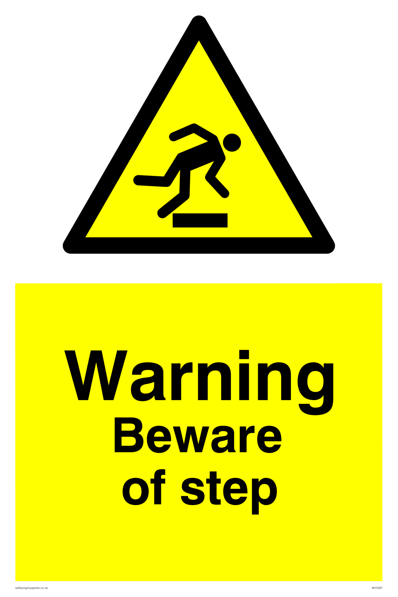 Warning Beware of step sign from Safety Sign Supplies