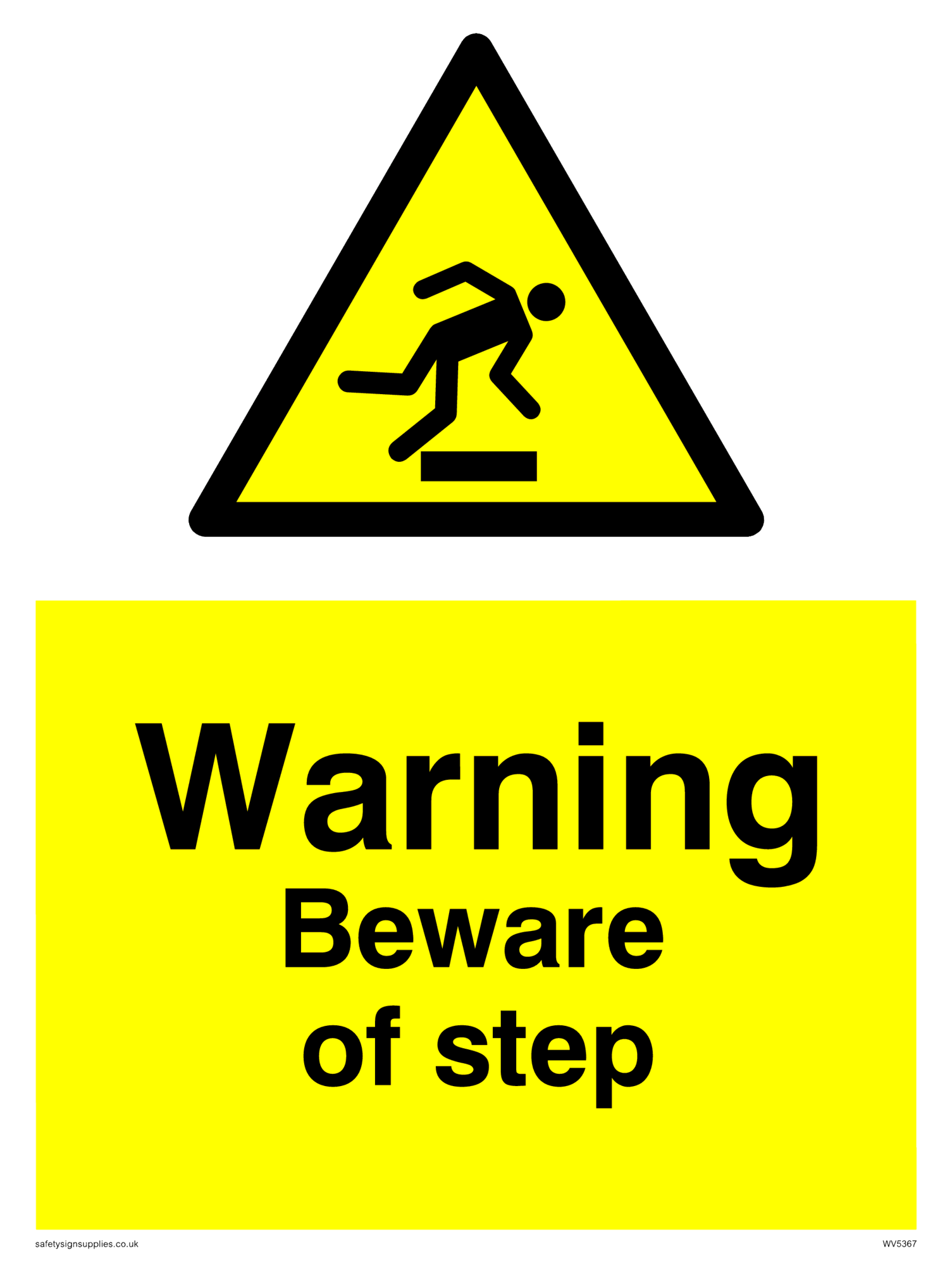 Warning Beware of step from Safety Sign Supplies