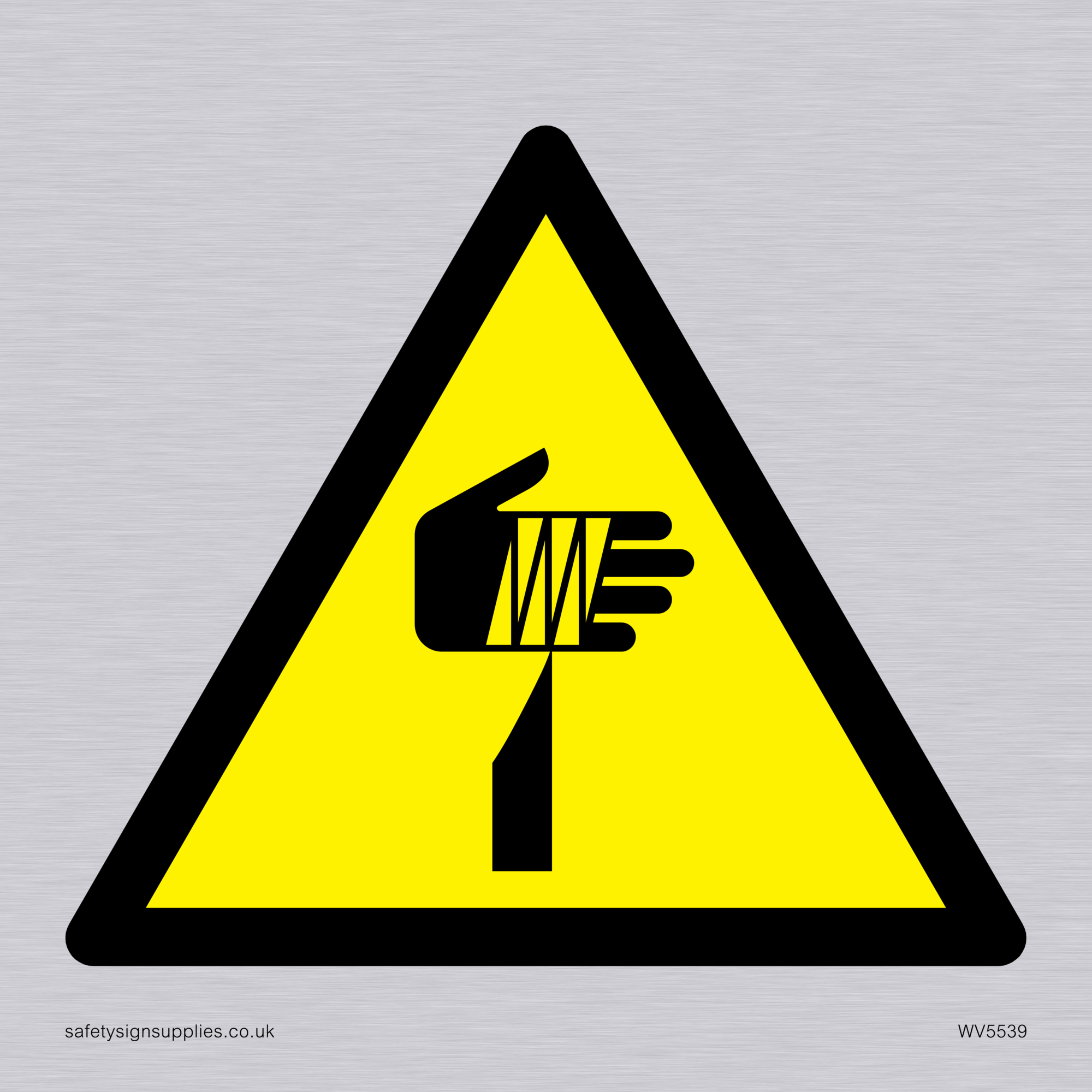 Warning Sharp symbol from Safety Sign Supplies