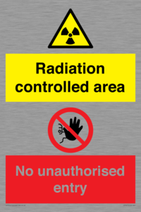 Radiation controlled areaNo unauthorised entry from Safety Sign Supplies