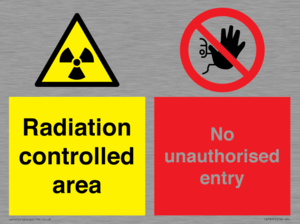Radiation controlled areaNo unauthorised entry from Safety Sign Supplies