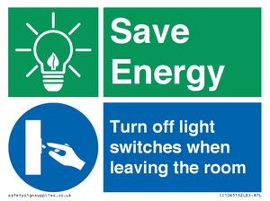 Save Energy - Turn off light switches when leaving the room from Safety ...