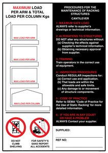 CANTILEVER RACKING STRUCTURES from Safety Sign Supplies