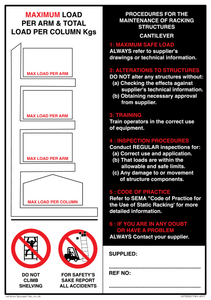 CANTILEVER RACKING STRUCTURES from Safety Sign Supplies