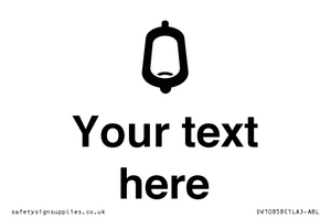 Custom information: urinal toilet from Safety Sign Supplies