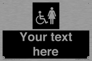 Custom information: black panel disabled and female from Safety Sign ...