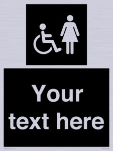 Custom information: black panel disabled and female from Safety Sign ...