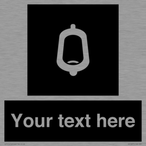 Custom information: black panel -urinal toilet from Safety Sign Supplies