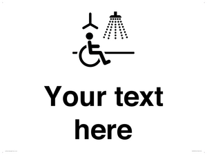 Custom information: Accessible Shower with Hoist from Safety Sign Supplies