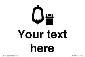 Custom information: Urinal toilet with Sanitary Bin from Safety Sign ...