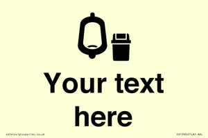 Custom information: Urinal toilet with Sanitary Bin from Safety Sign ...