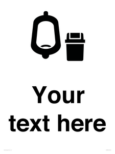 Custom information: Urinal toilet with Sanitary Bin from Safety Sign ...