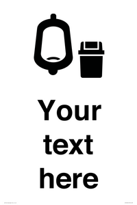 Custom information: Urinal toilet with Sanitary Bin from Safety Sign ...