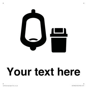Custom information: Urinal toilet with Sanitary Bin from Safety Sign ...