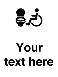Custom information: Accessible Toilet LtR from Safety Sign Supplies