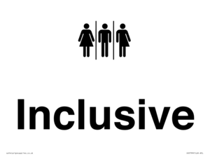 Gender Neutral Inclusive Toilet from Safety Sign Supplies