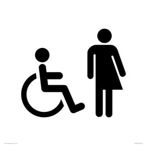 Disabled and Non-gender specific from Safety Sign Supplies
