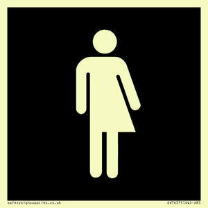 Non-gender specific in black panel from Safety Sign Supplies