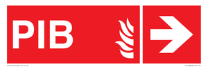 PIB (Premises Information Box) with right arrow from Safety Sign Supplies
