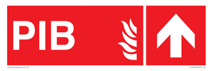 PIB (Premises Information Box) with up arrow from Safety Sign Supplies