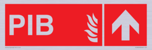 PIB (Premises Information Box) with up arrow from Safety Sign Supplies